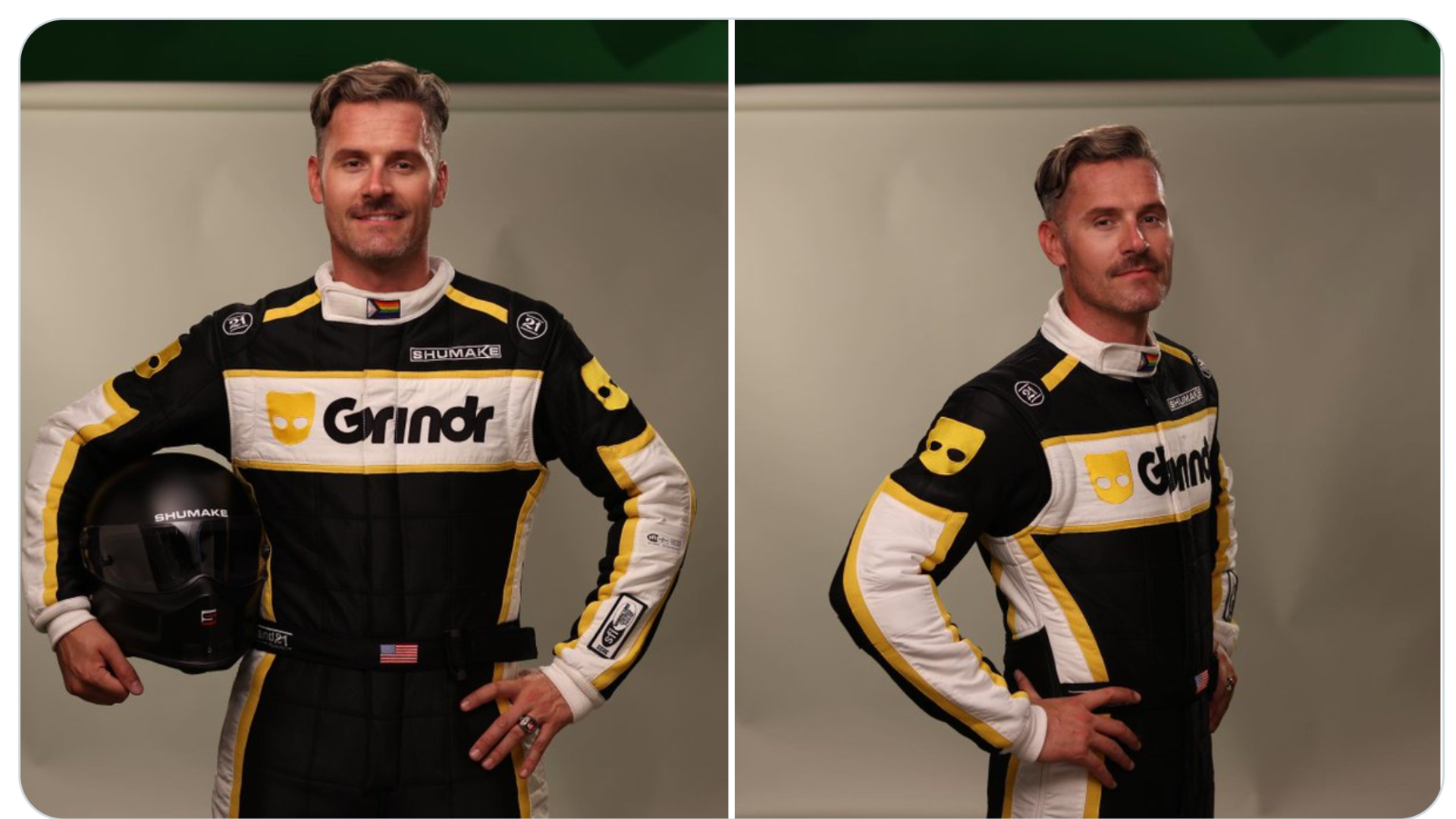 Grindr patrocina a piloto de carreras abiertamente gay - Seis Franjas Mx